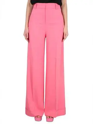 Moschino High Waist Wide Leg Trousers - Pink