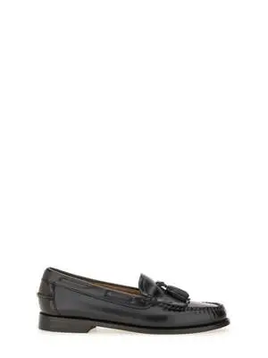 G.H. BASS & CO. G. H. Bass Esther Weejuns Tassel Loafer Kiltie & Tassel Loafers Flat Heel - Black