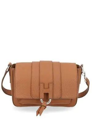 Hogan Calf Leather Mini Shoulder Bag - Brown