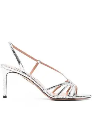 AQUAZZURA Talk To Me Mini Sandal 75 - Silver