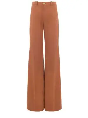 Chloé High-rise Cotton Canvas Flared Pants
