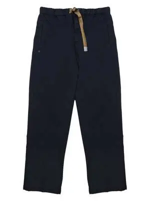 WHITE SAND Cotton Trousers With Belt For Ss26 - Blue