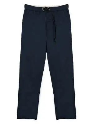 WHITE SAND Cotton Trousers With Belt - Blue