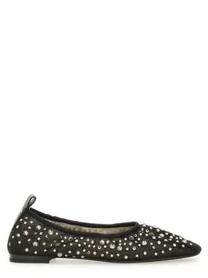 Tory Burch TORY BURCH Crystal-Embellished Ballet Flats Black
