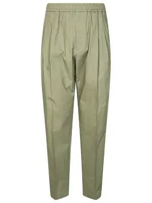 BE ABLE Elastic Two-pleat Trousers For - Verde