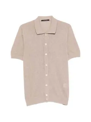 Tagliatore Short Sleeve Knit Shirt For - Beige