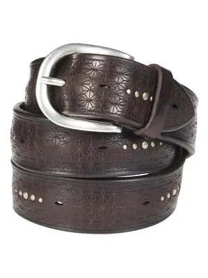 Orciani Belt With Studded Detail Ss26 Collection - Marrone