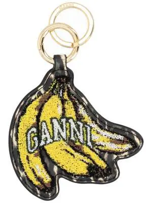 GANNI GANNI Banana Key Holder Black