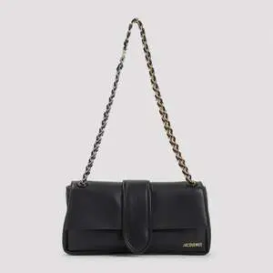 Jacquemus The Bambino Chain Soft Flap Shoulder Bag - Black