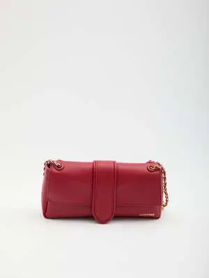 Jacquemus Mini Chic Chain Shoulder Bag - Darkred