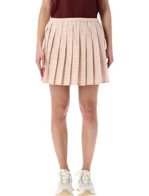 Moncler Pleated Mini Skirt With Gingham Checks