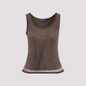 Ralph Lauren Scoop Neck Tank Top - Brown