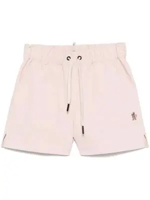 Moncler Cotton Gabardine Mini Shorts - Pink