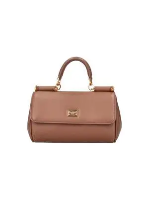 Dolce & Gabbana Leather Satchel Bag - Brown
