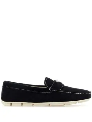 Prada Suede Driving Moccasins - Bleu