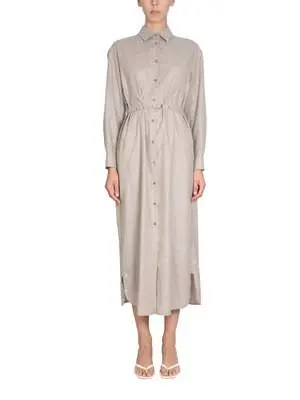 Aspesi Belted Shirt Dress - Beige