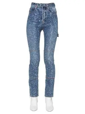 MSGM High Waist Skinny Fit Jeans - Blue
