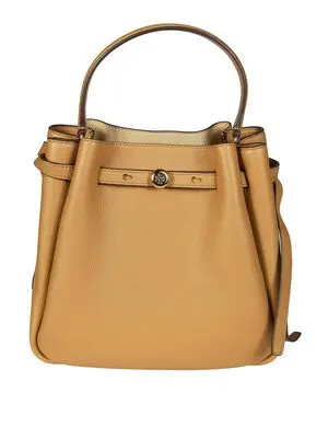 Tory Burch Romy Mini Bucket Handbag - Marrone