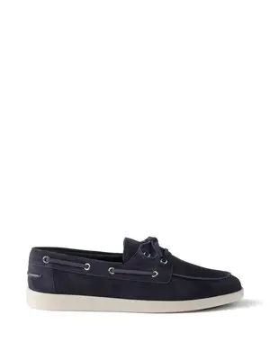 Prada PRADA Suede Moccasins Bleu