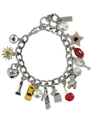 Marc Jacobs Marc Jacobs Chain Charm Bracelet With Mixed Embellishments Silver