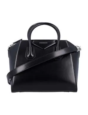 Givenchy Antigona Small Bag In Box Leather - Black