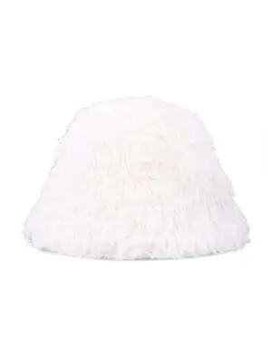 Perfect Moment Cozy Eco-shearling Bucket Hat - White