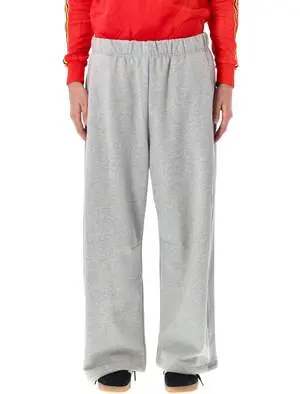 ADIDAS ORIGINALS Wide-leg Cotton Sweatpants - Grigio