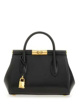 Dolce & Gabbana Mini Marlene Day Bag In Palmellato Calfskin - Black