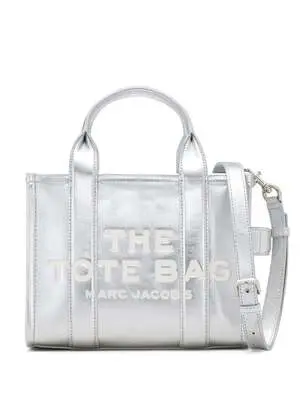 Marc Jacobs Mini Metallic Top Zip Handbag With Adjustable Strap - Silver