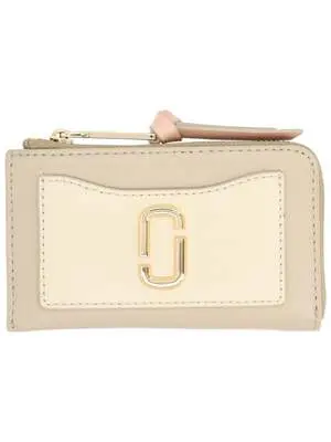 Marc Jacobs Mini Snapshot Utility Wallet 100% Leather - Beige