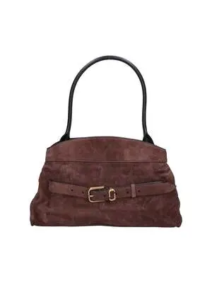 Marc Jacobs Suede Shoulder Bag With Belt Detail