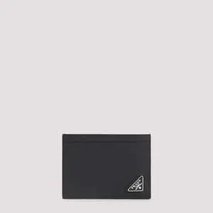 Prada Saffiano Leather Cardholder - Black