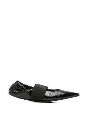 Givenchy Pointed Toe Flat Shoes With Band Detailing - Nero