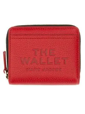 Marc Jacobs Leather Mini Compact Wallet - Red
