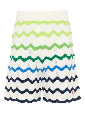 Casablanca Mini Wave Pattern Knit Shorts