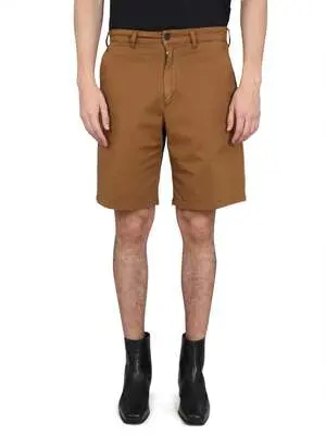DEPARTMENT 5 Cotton Bermuda Shorts With Button Closure - Brown