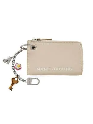 Marc Jacobs Zippered Mini Wallet With Pendant - Ivory