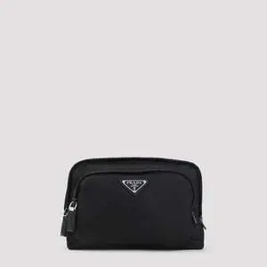 Prada Mini Recycled Pouch Handbag Fw26 - Black