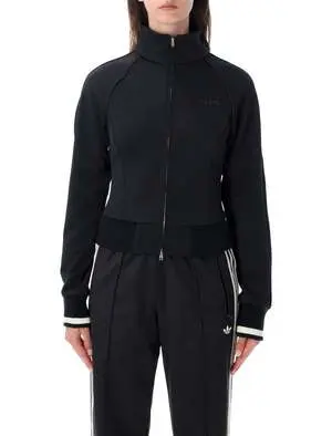 ADIDAS X Y-3 Slim Fit High Neck Track Jacket With Embroidered Logo - Nero