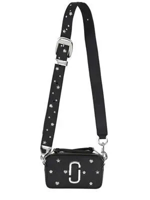 Marc Jacobs Embellished Leather Mini Crossbody Bag - Black