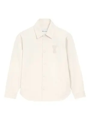 AMI Paris De Coeur Cotton Shirt - White