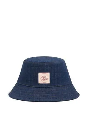 AMI Paris Topstitching Hat - Indigo