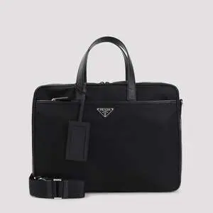 Prada Recycled Polyamide And Calf Leather Bag