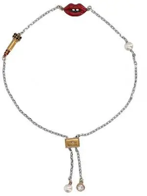 Marc Jacobs Charm Pendant Necklace - Silver