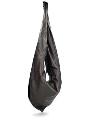 LEMAIRE Scarf Bag In Leather Shiny Nappa Leather - Black