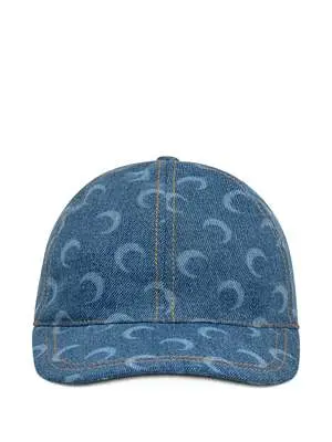 MARINE SERRE Monogrammed Denim Baseball Cap - Blu