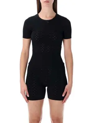 JW Anderson Pointelle Knit T-shirt With Scalloped Crew Neck