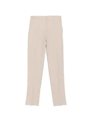 Zegna Regular Fit 20 Cm Hem Linen Trousers - Beige