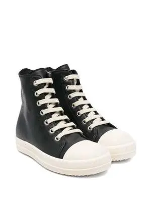 Rick Owens RICK OWENS "Closure" High Top Sneakers With Zip And Cap Toe Nero