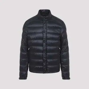 Moncler Quilted Down Jacket With Stand Collar